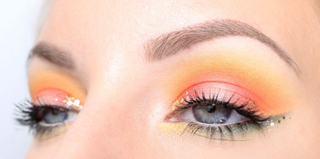 Sunset Makeup Tutorial Orange Sminkning Med Glitter 3832